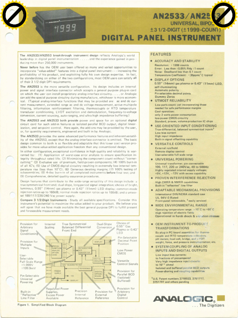 Analogic An2533 An2553 | PDF