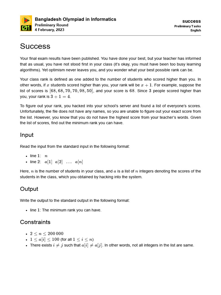 Statements | PDF | Algorithms And Data Structures | Algorithms