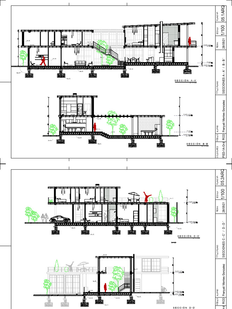 Planos De Secciones Arquitectónicas Pdf Habitación Cocina