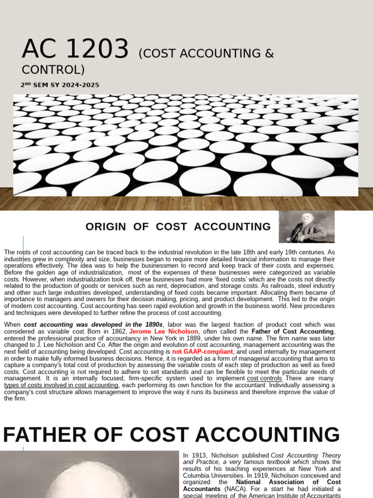 AC-1203-Intro_2025 | PDF | Inventory | Cost Accounting