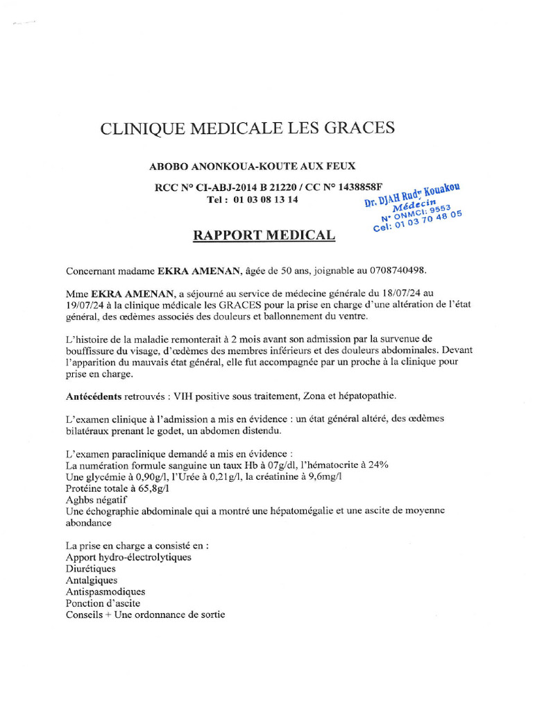 rapport medical | PDF
