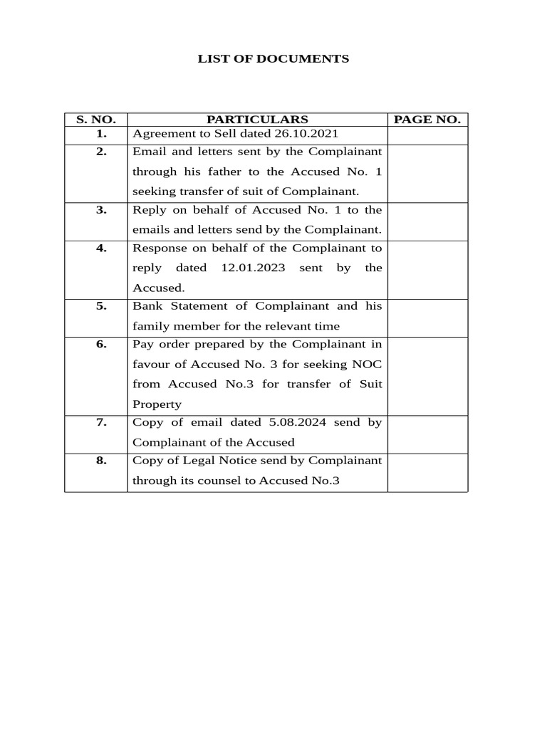 Legal Documents for Property Dispute | PDF