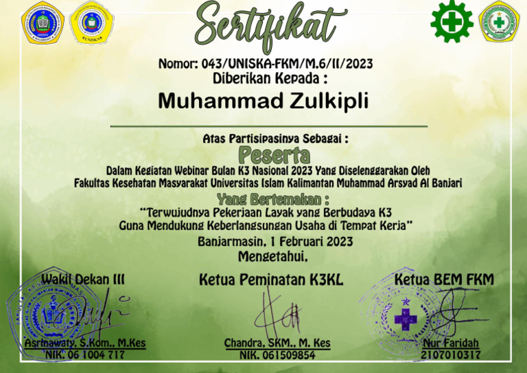 Sertif Webinar 82-82 | PDF