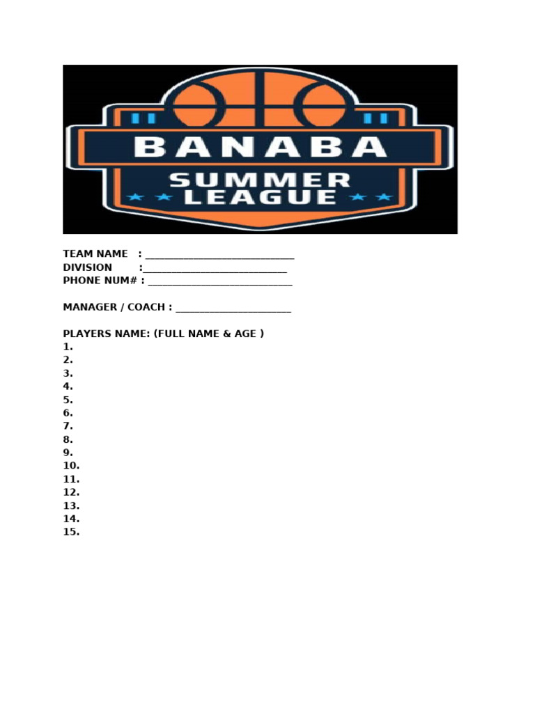 Team Roster and Contact Information | PDF