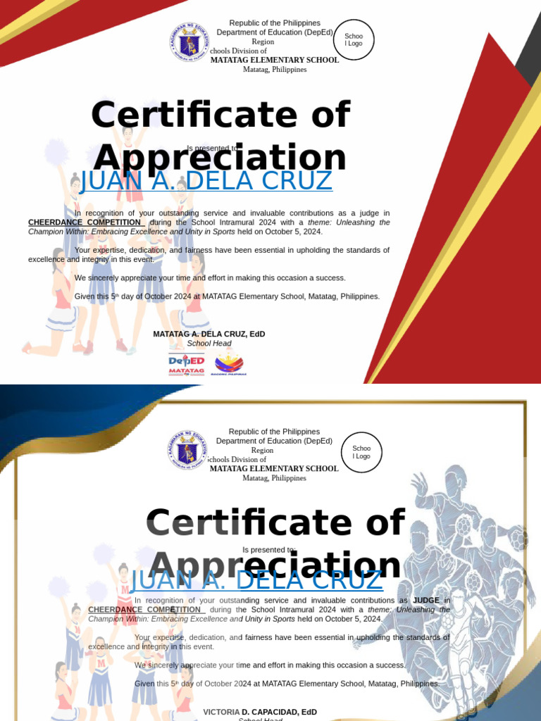 Certificate of Appreciation for Judges | PDF