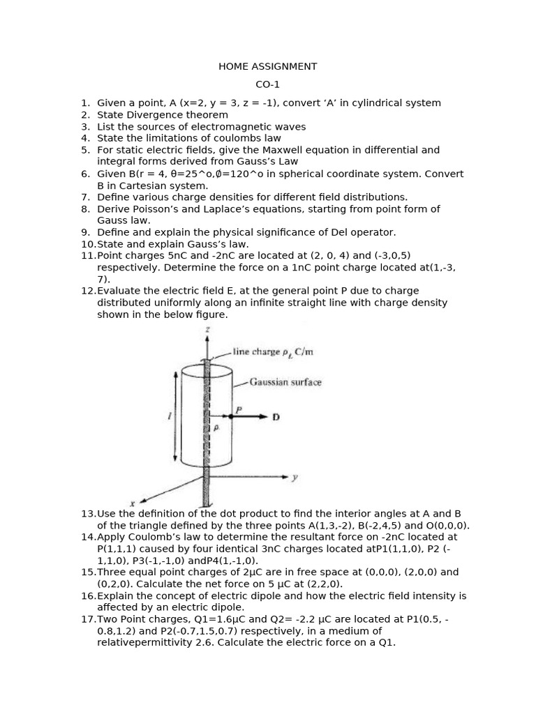 Emf-Home Assignment Questions | PDF | Electric Field | Magnetic Field