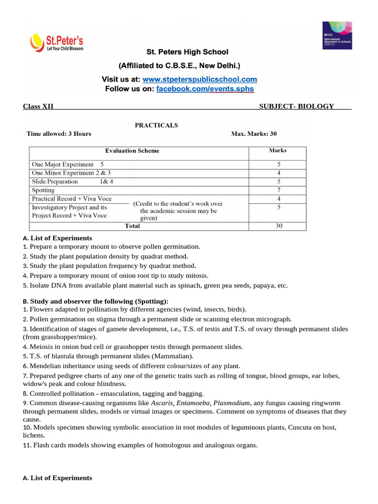 Practical Biology Experiments Guide | PDF | Flowers | Pollination