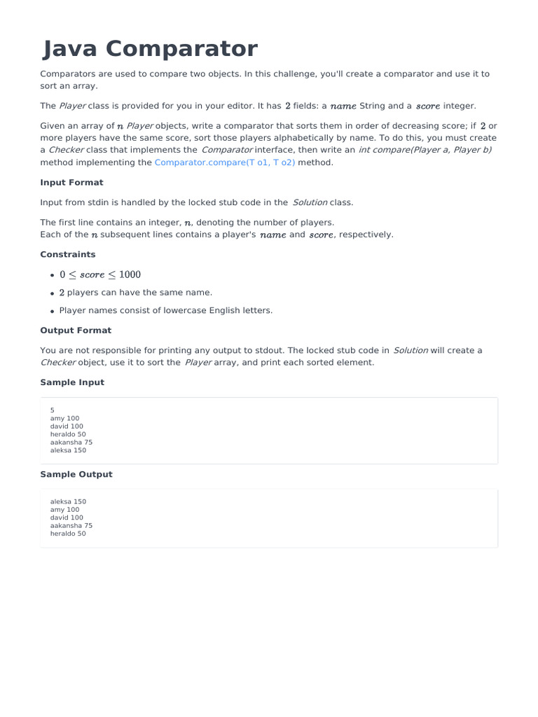 02 Hometask Comparator | PDF