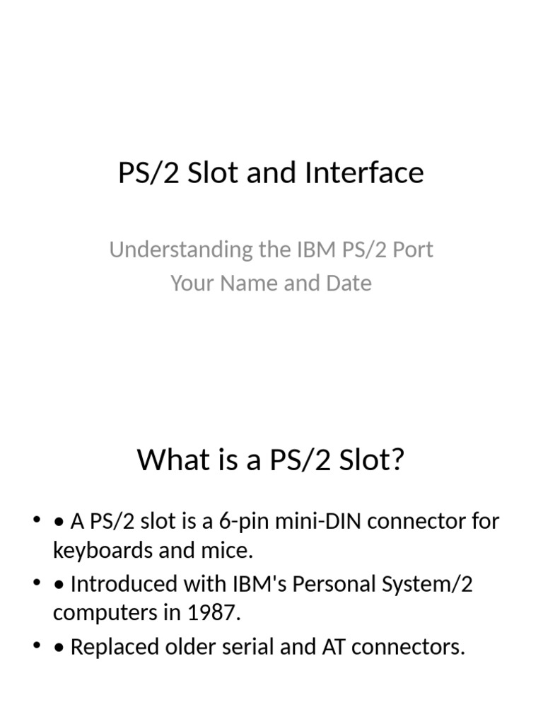 PS2 Slot Presentation v2 | PDF