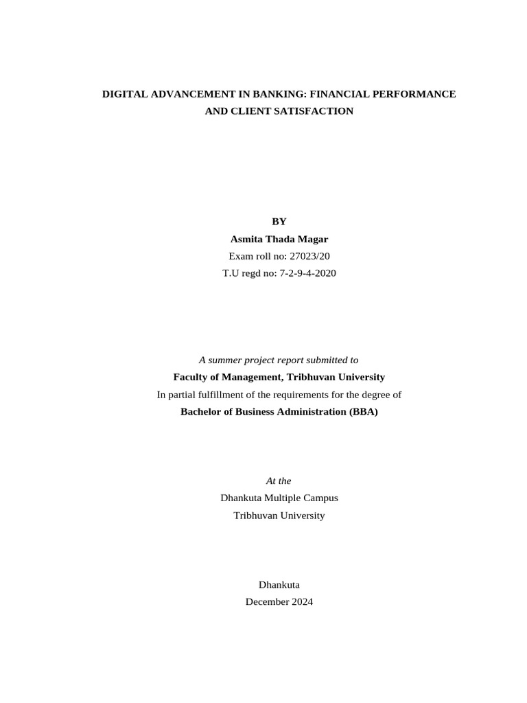 Asmi Report Final | PDF | Banks | Customer Satisfaction