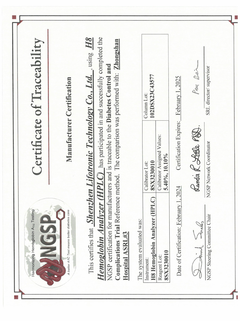 h8 NGSP Certificate | PDF