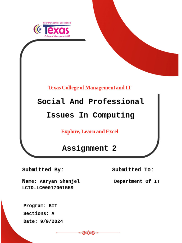 Social and Professional Issues in Computing - Assign2 - Aaryan | PDF | Facebook | Privacy