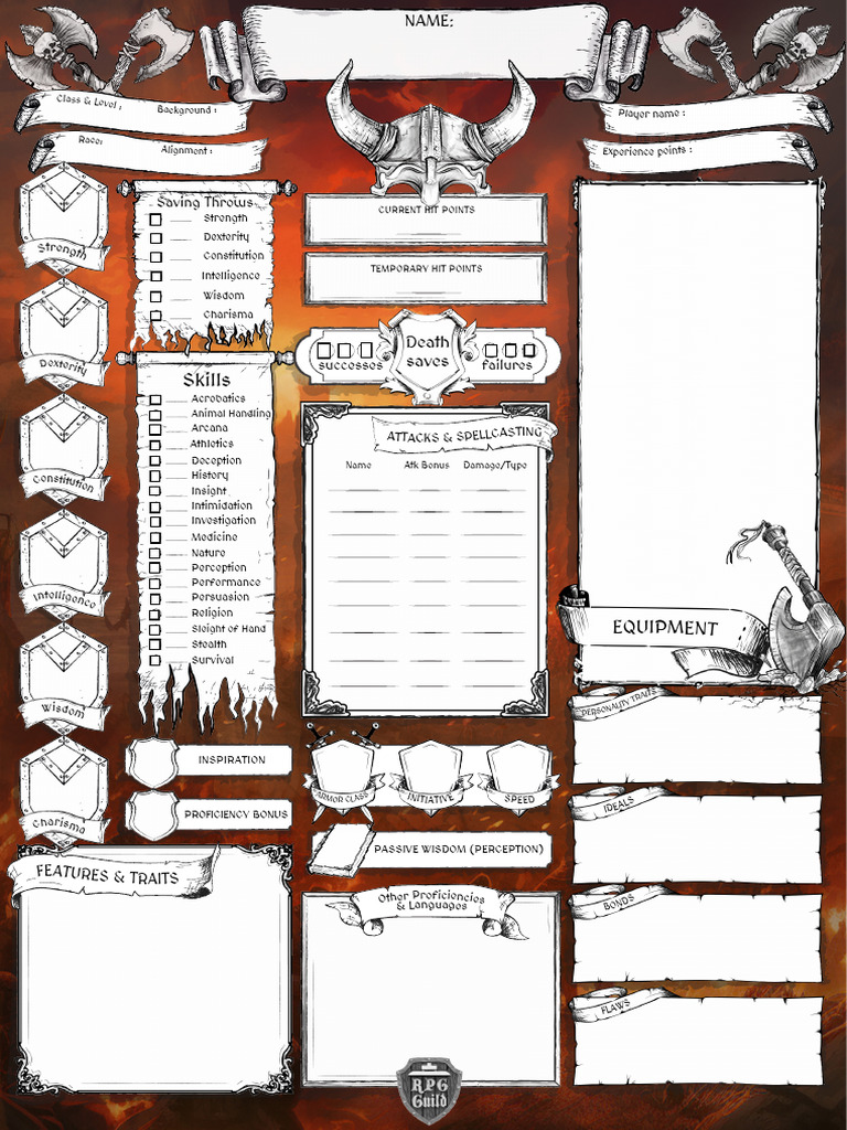 Barbarian Fillable Color | PDF | Role Playing | Gaming