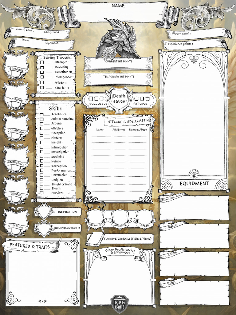 Paladin_fillable_color | PDF | Role Playing Games | Tabletop Games
