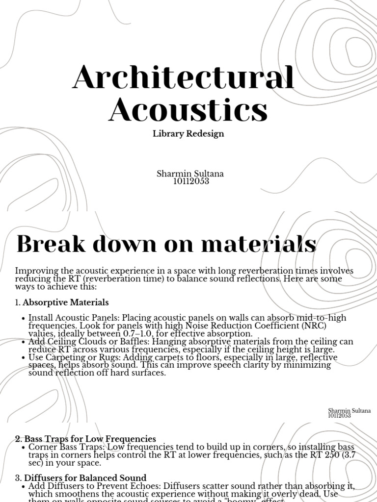 Acoustic Assignment Presentation | PDF | Acoustics | Classical Mechanics