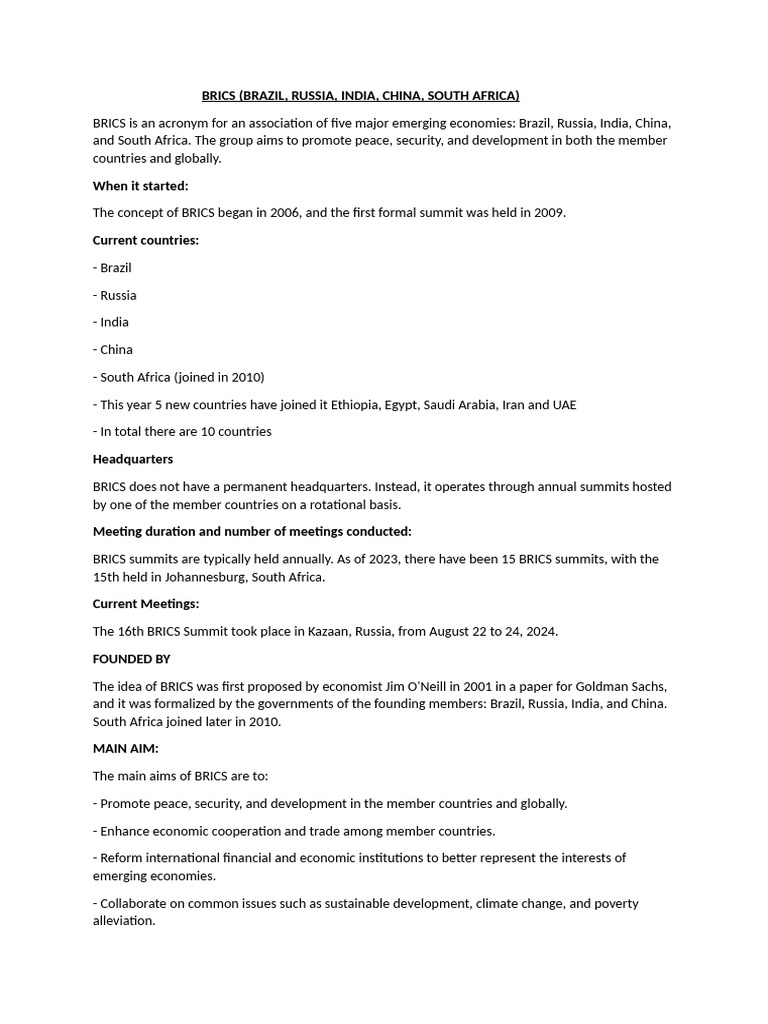 BRICS | PDF