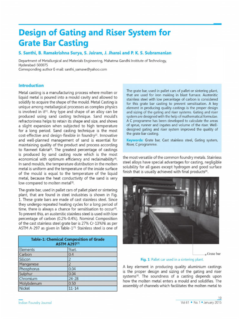 Gating Riser Design | PDF