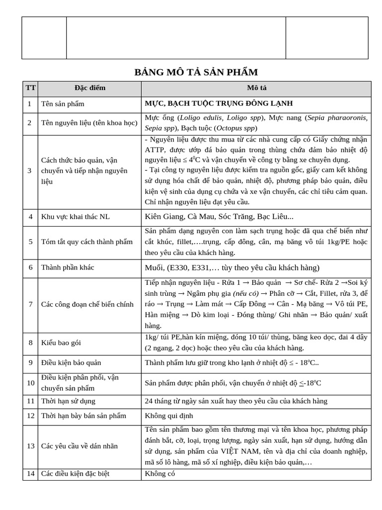 Haccp M C, B CH Tu C TR NG | PDF