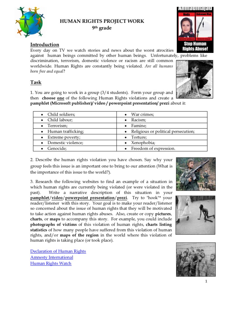Human Rights Project Work | PDF | Social Science