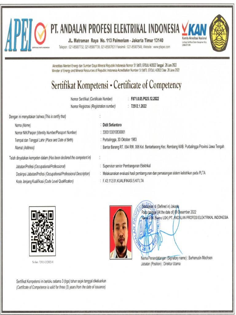 SERKOM A.N Didit Setiantoro Level 5 | PDF