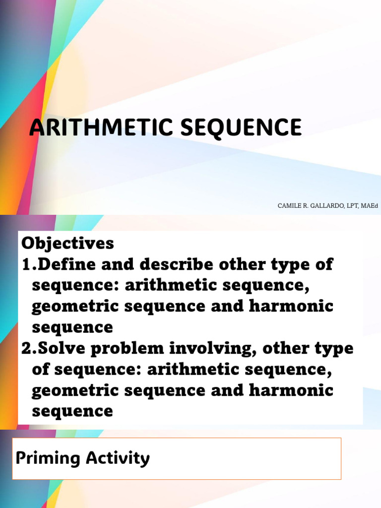 Arithmetic, Geometric, and Harmonic Sequences Guide | PDF