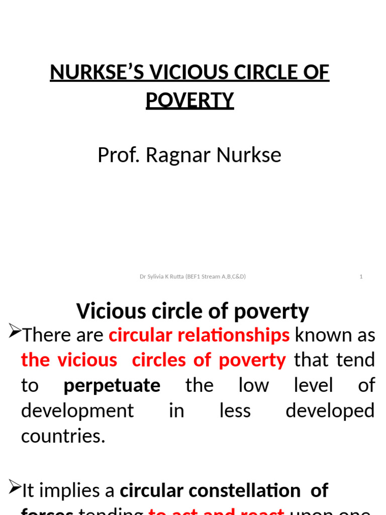 2 Nurkse's Vicious Circle BEF 1 10 Nov 2022 STREAM A, B, C& D | PDF ...
