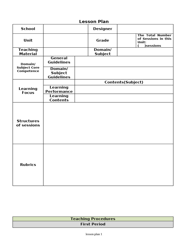 Comprehensive Lesson Plan Guide | PDF | Lesson Plan | Learning