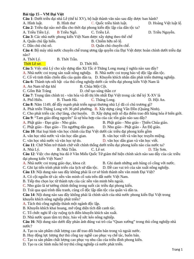 BT Chuong VI b15 Hs | PDF