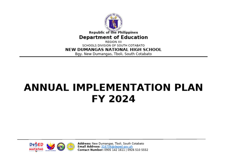 Annual Implementation Plan FY 2024 | PDF