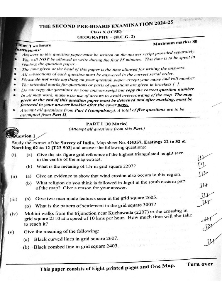 Pre Board 2 Cms Geo | PDF