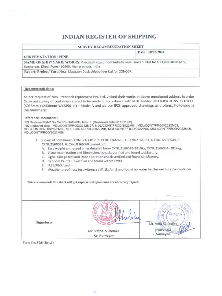 Survey Recommendation Sheets - 101-120 | PDF