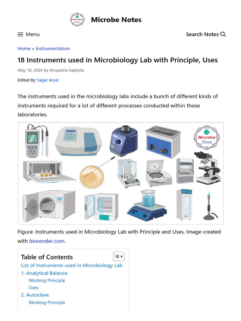 18 Essential Microbiology Lab Instruments | PDF | Spectrophotometry ...