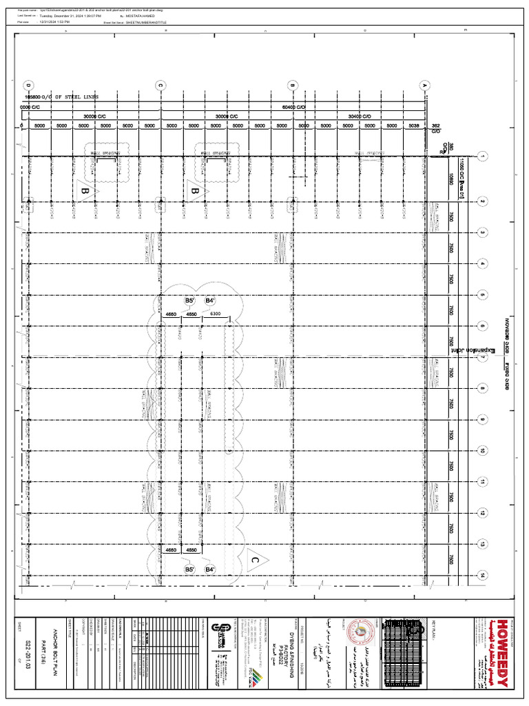 S22-201 Anchor Bolt Plan S22-101 Anchor Bolt Plan (Part 3-6) | PDF