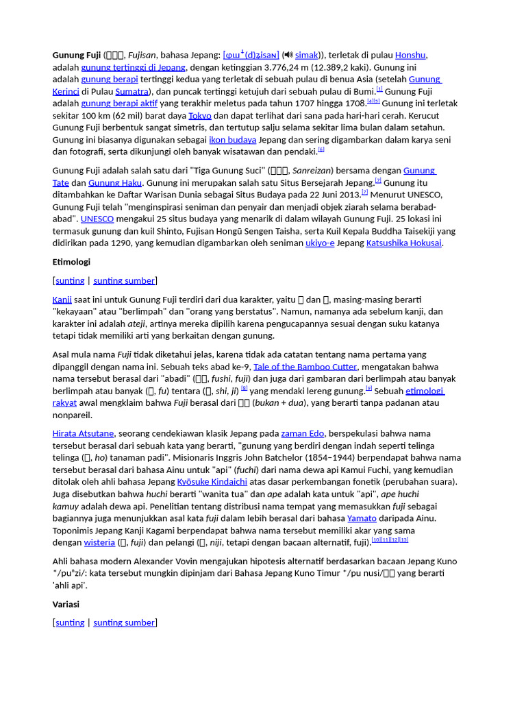Gunung Fuji | PDF