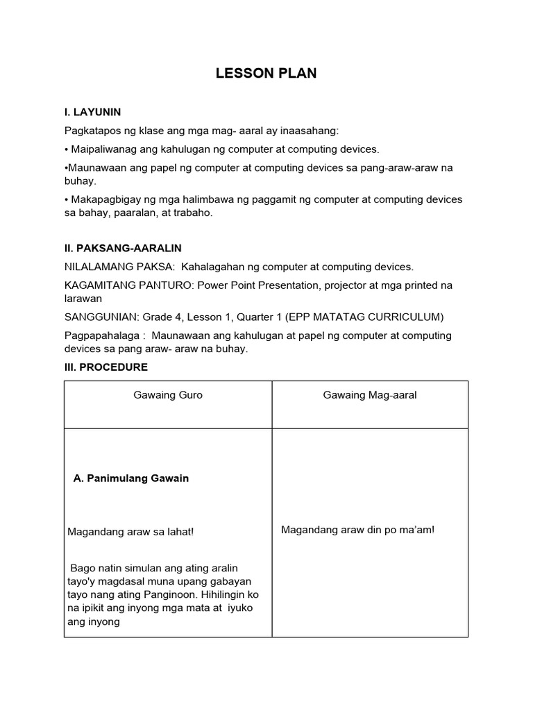 LESSON PLAN iCT | PDF