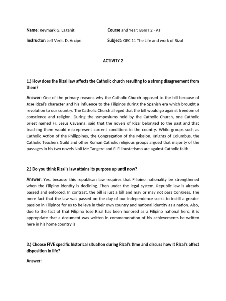 Name_ Reymark G-WPS Office Activity 2 | PDF | Philippines