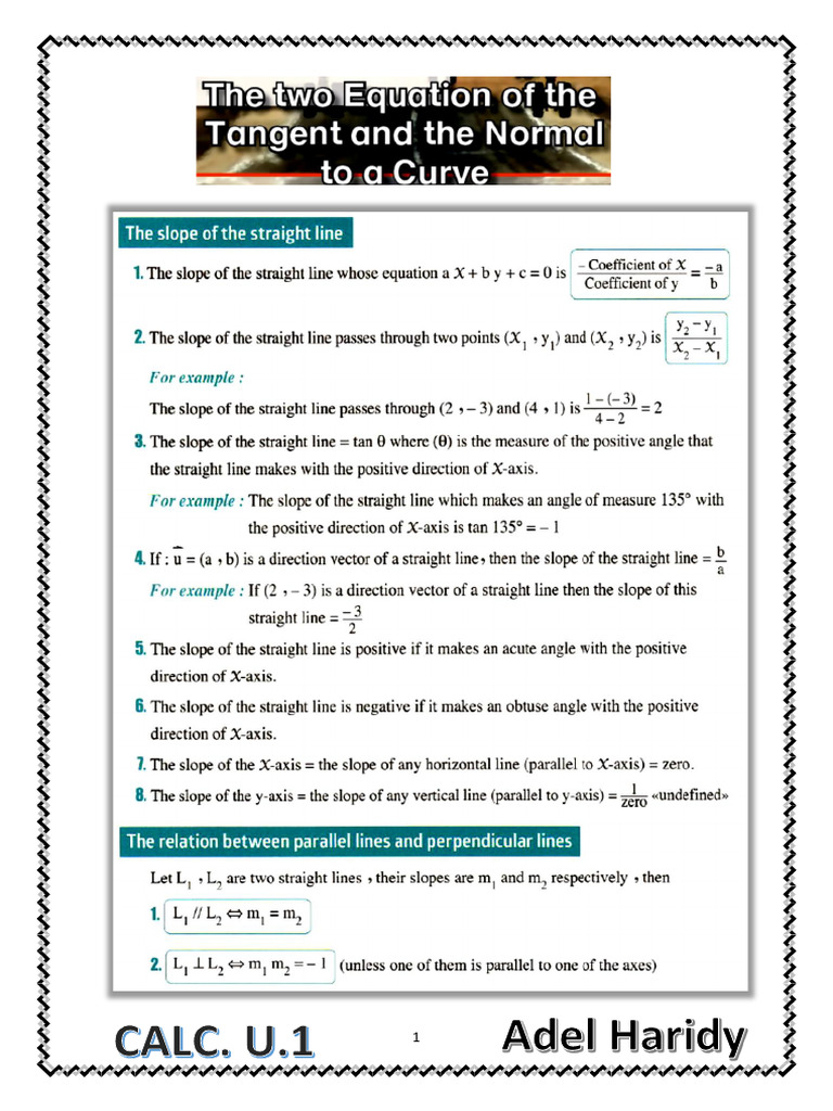 equation of tangent | PDF