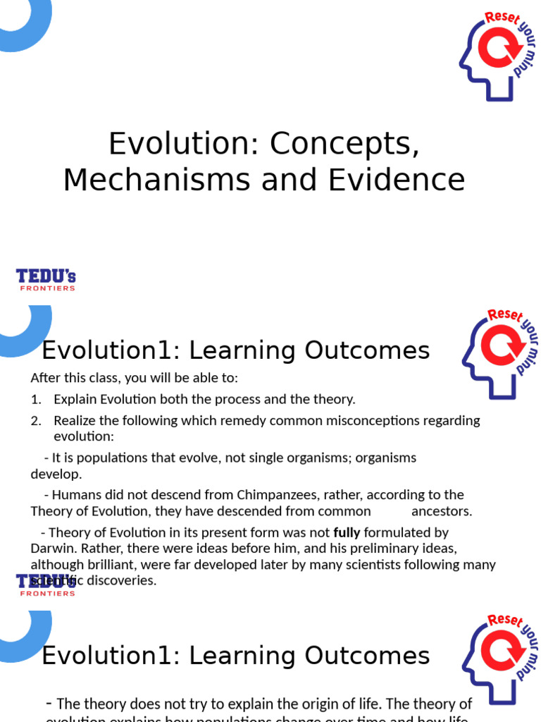 Understanding Evolution: Concepts & Evidence | PDF | Evolution ...
