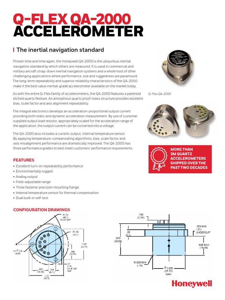 N61 2509 000 000 - 8989 - QA 2000 - Accelerometer Bro | PDF | Inertial Navigation System ...