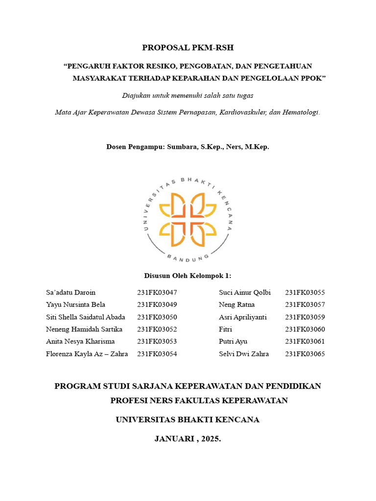 Proposal Kel - 1 Kepdewww | PDF