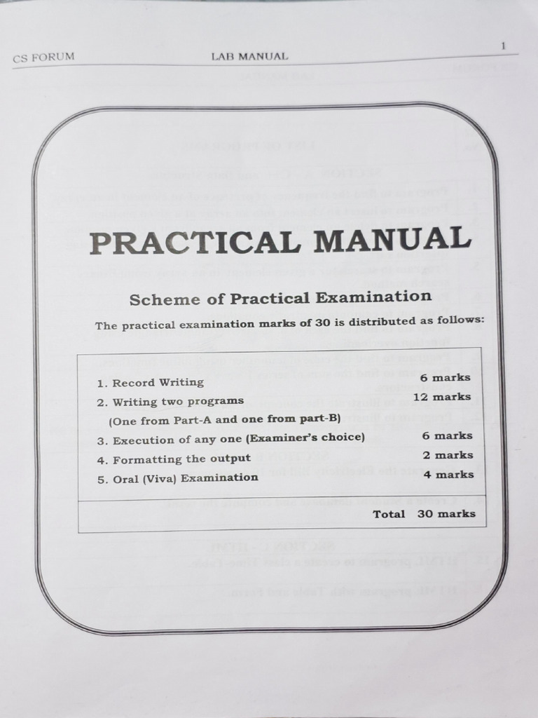 Cs Lab Manual | PDF