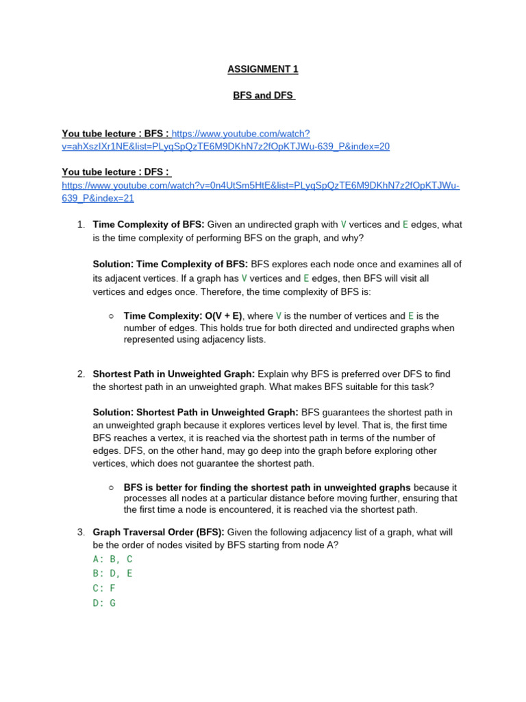 DAA Class Assignment Solutions | PDF | Vertex (Graph Theory) | Computational Problems