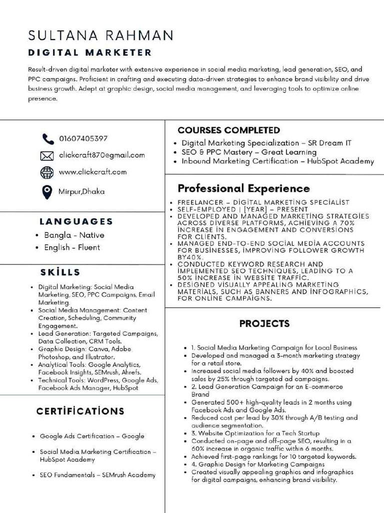 Resume For Imran 2 | PDF