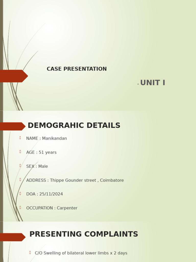 Case Presentation GM | PDF | Diseases And Disorders | Clinical Medicine