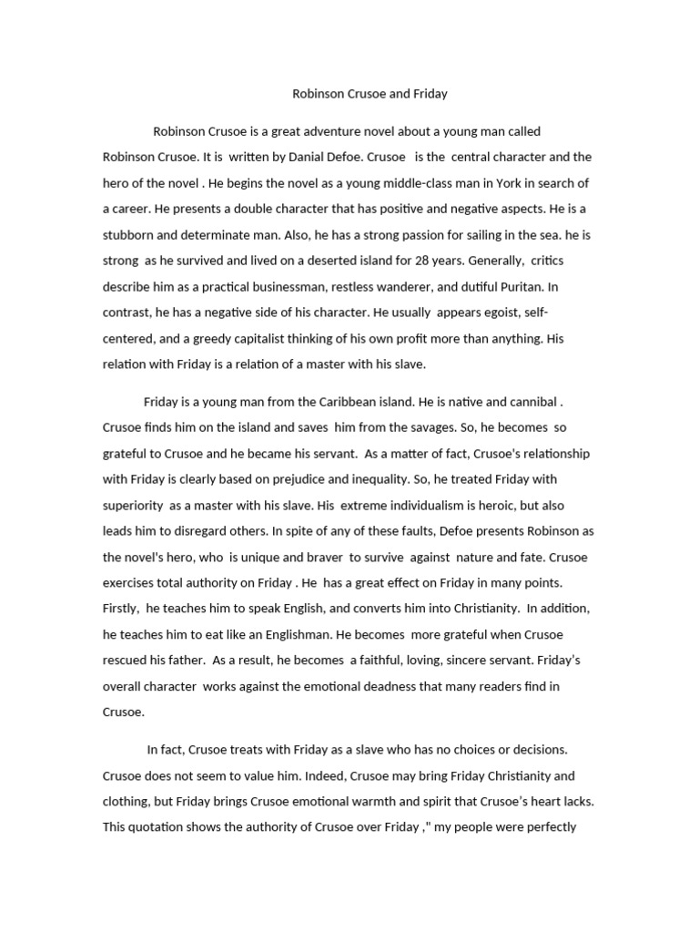 Robinson Crusoe and Friday | PDF | Robinson Crusoe
