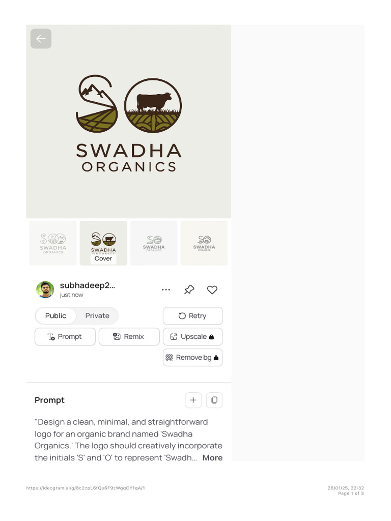 Logo Design for Swadha Organics | PDF