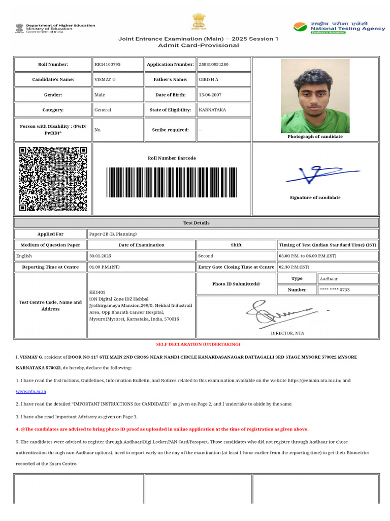 AdmitCard-250310851280 (1) | PDF