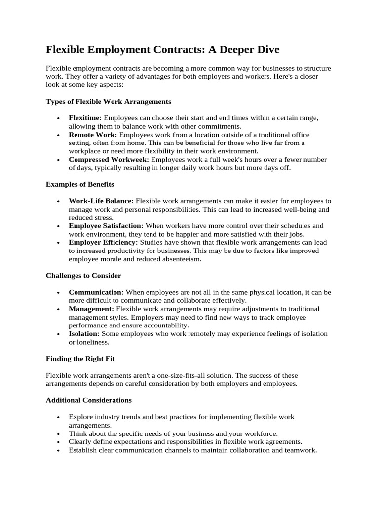 Understanding Flexible Hiring Contracts | PDF | Employment | Shift Work