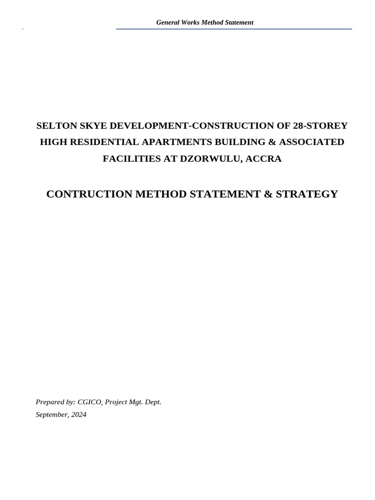 General Method Statement - Rev00 | PDF | Deep Foundation | Crane (Machine)