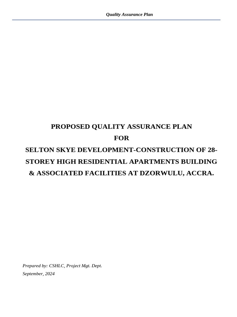 Quality-Assurance-Plan | PDF | Concrete | Quality Assurance